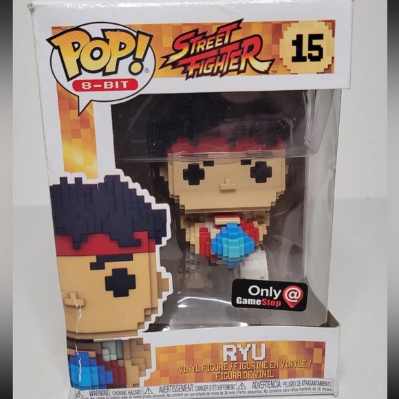 Funko | Toys | Funko Pop 8bit Street Fighter Ryu 5 Gamestop Exclusive | Poshmark